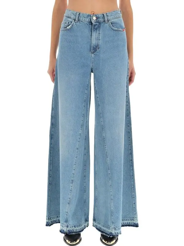 AMISH Colette Rinse Wide Fit Jeans - Denim