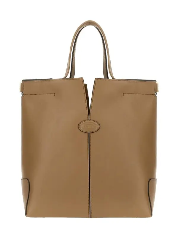 TOD'S Leather Tote Bag - Dove