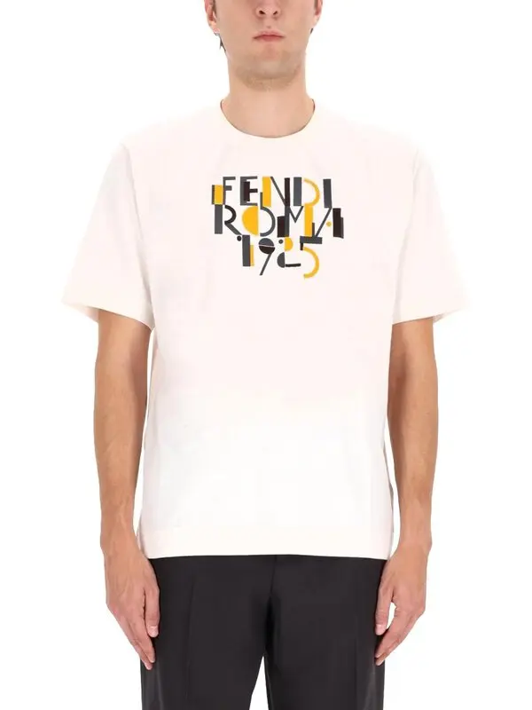 Fendi T Shirt With Print - Multicolour