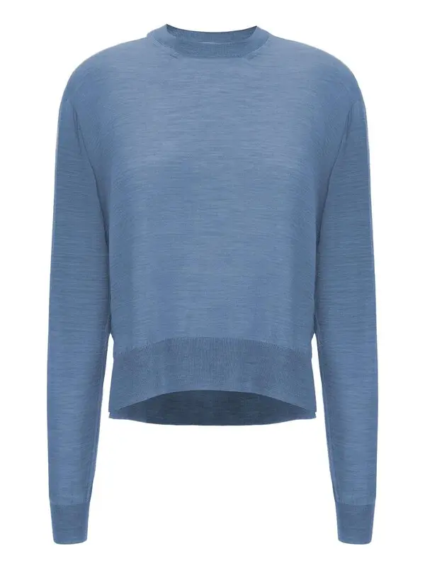 JIL SANDER Wool And Cashmere Blend Sweater - Light Blue