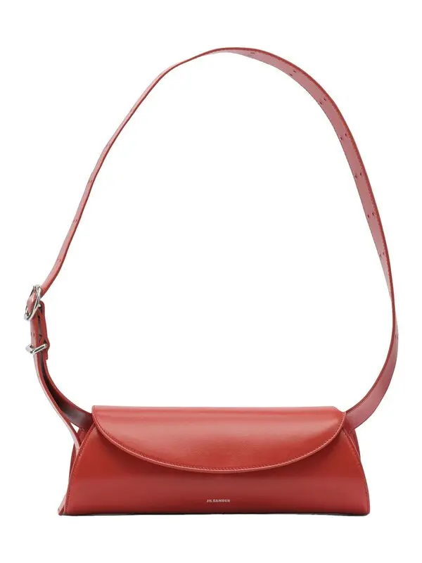 JIL SANDER Cannolo Small Shoulder Bag - Red
