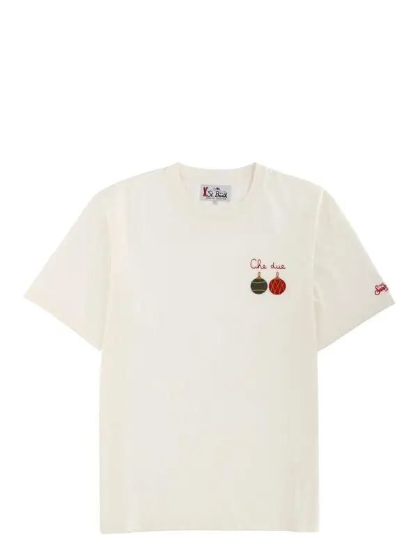 MC2 SAINT BARTH T Shirt With Print - Powder