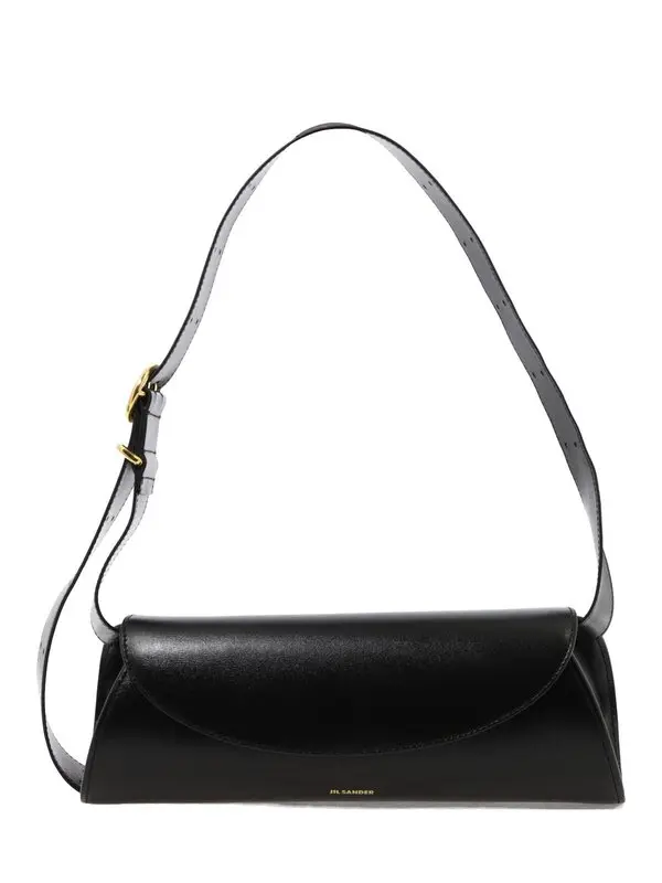 JIL SANDER Cannolo Small Shoulder Bag - Black