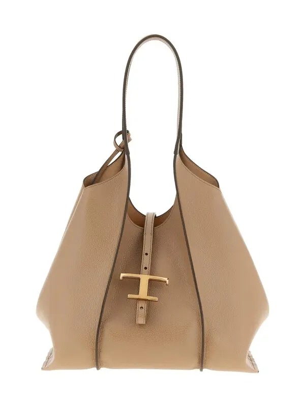 TOD'S T Timeless Shopping Bag - Beige