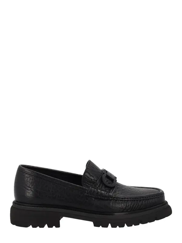 FERRAGAMO Gancini Moccasin - Black