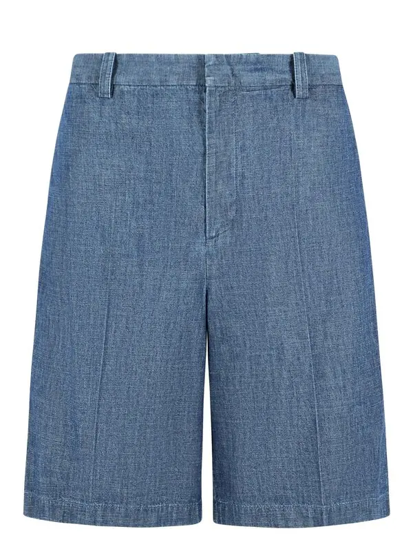 JIL SANDER Cotton Bermuda Shorts - Blue