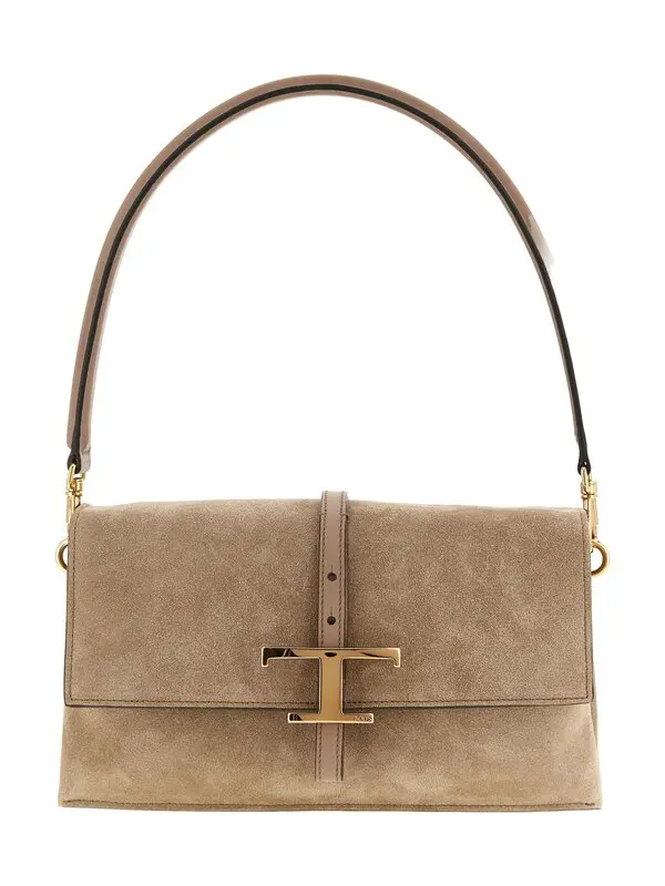 TOD'S Tse Tracollina Mini Shoulder Bag - Beige