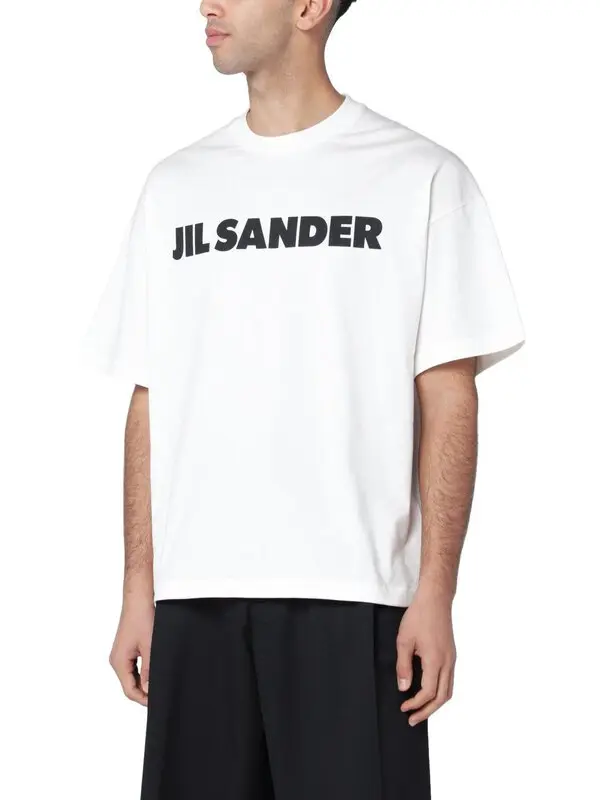 JIL SANDER Boxy T Shirt With Logo - White