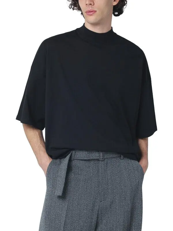 JIL SANDER Oversized Cotton T Shirt - Black