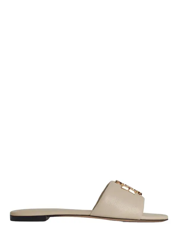 Tory Burch Eleanor Leather Slippers - Cream