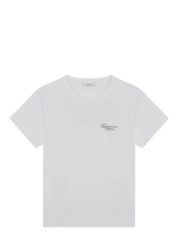 Givenchy Cotton T Shirt With Logo Print - White