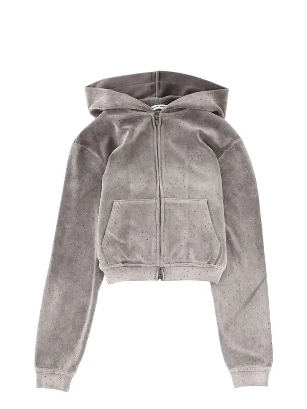Alexander Wang Cropped Logo Sweatshirt - Grey