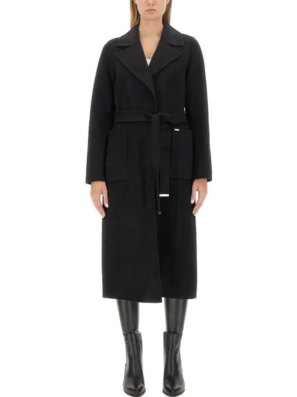 Michael Kors Belted Regular Fit Coat - Black