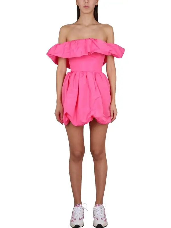 MSGM Off-the-shoulder Dress - Fuchsia