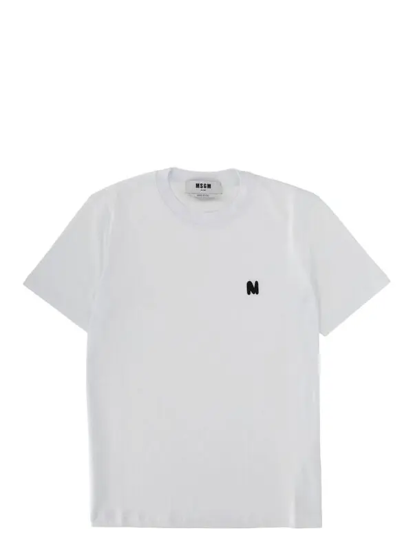 MSGM Monogram Logo T-shirt - White