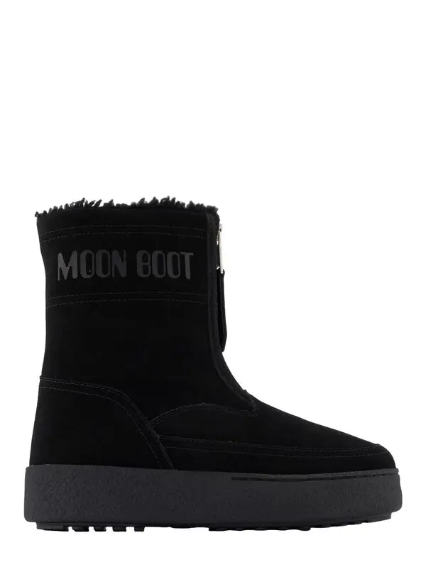 Moon Boot Lara Leather Ankle Boots - Black