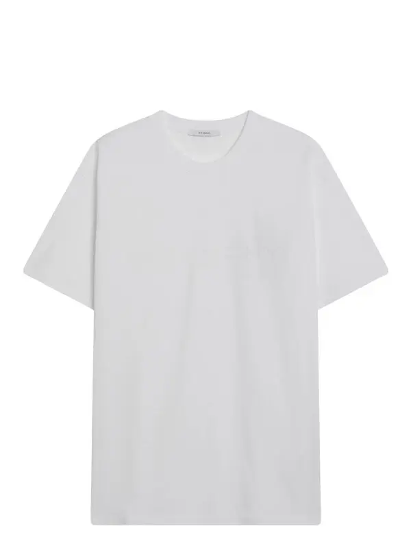Givenchy Cotton And Silk T Shirt With Jacquard Logo - White