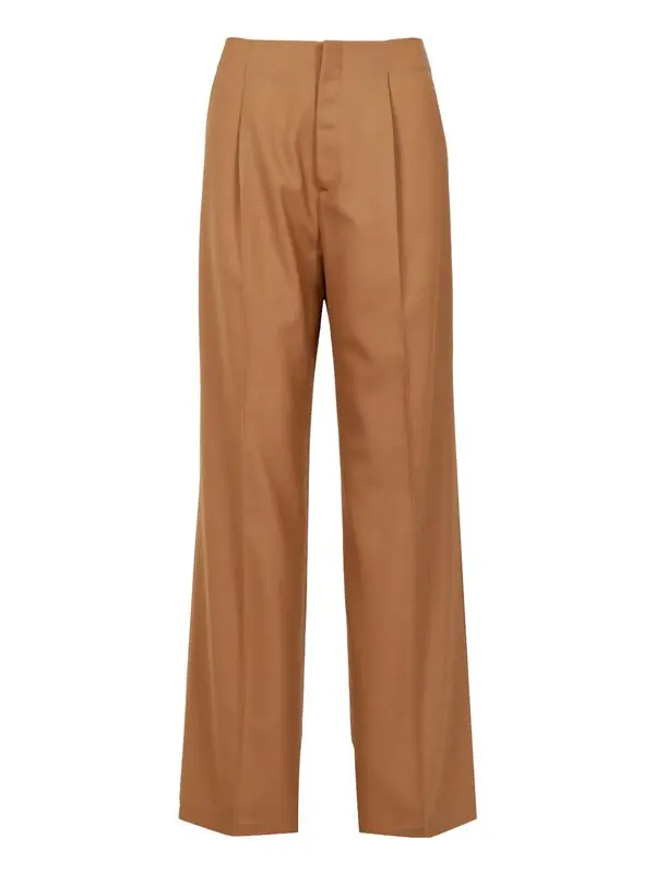 Alberta Ferretti Wide Leg Trousers - Camel