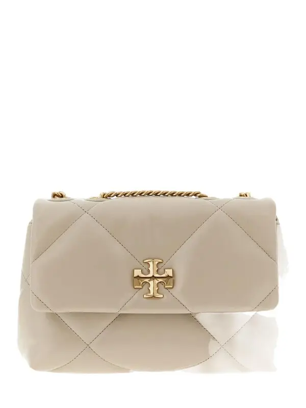 Tory Burch Kira Diamond Quilted Crossbody Bag - White