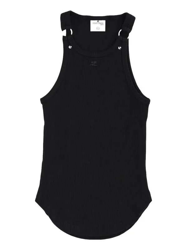 COURREGES Buckled Tank Top - Black