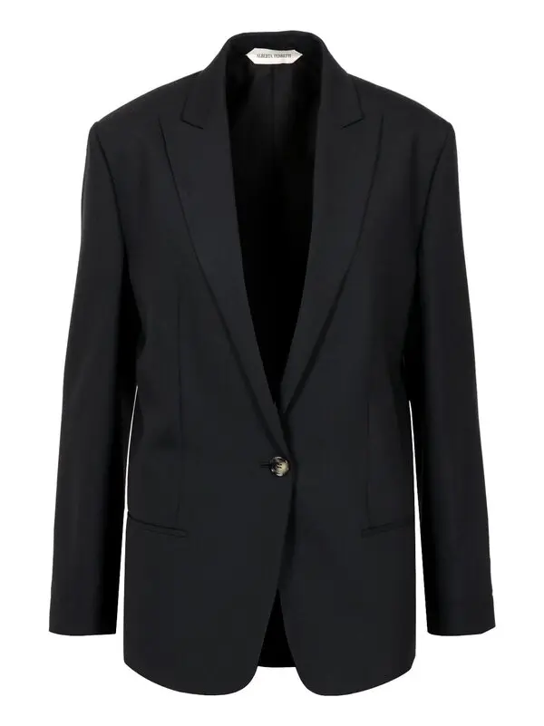 Alberta Ferretti Single-breasted Blazer - Black