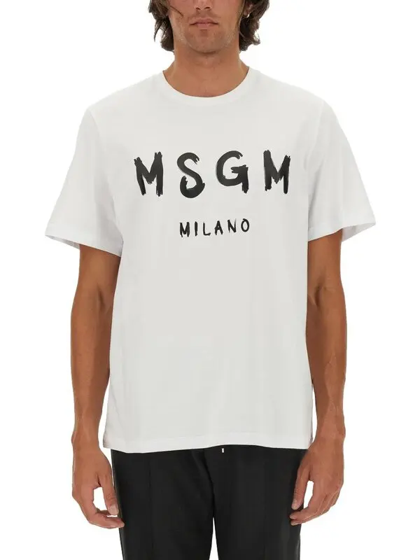 MSGM Cotton T Shirt - White