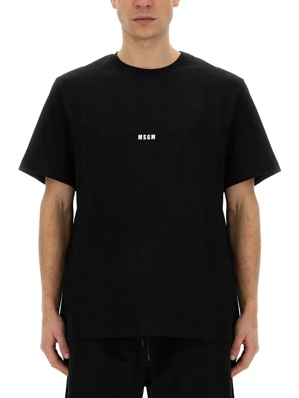 MSGM Cotton T Shirt - Black