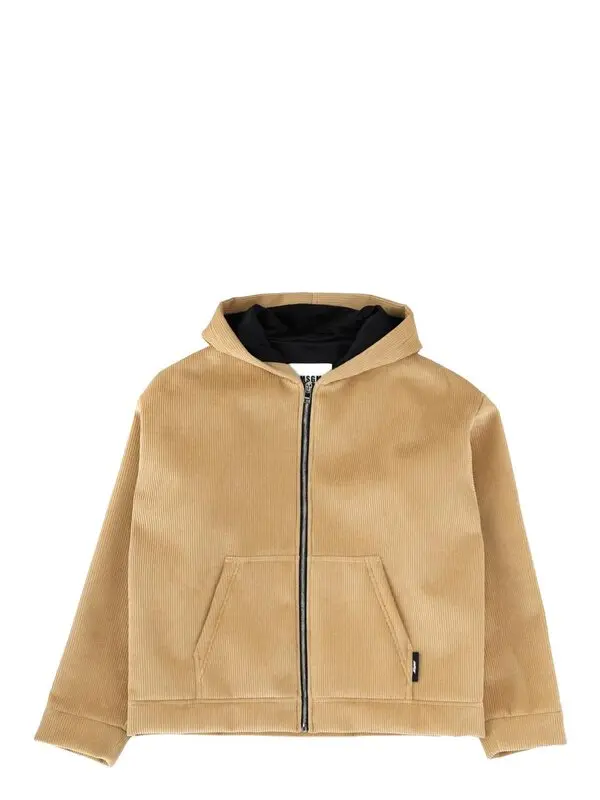MSGM Oversized Velvet Jacket - Beige