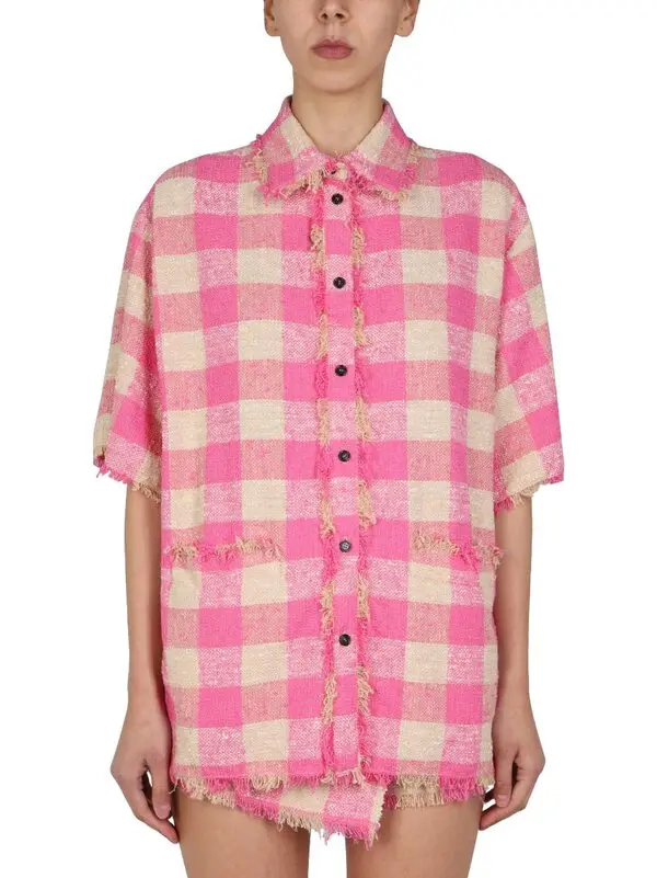 MSGM Check Pattern Jacket - Pink