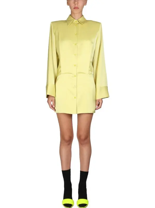 Attico Margot Mini Dress - Yellow