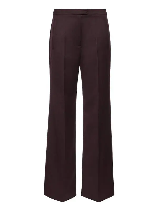 Magda Butrym Wide Leg Wool Pants - Bordeaux