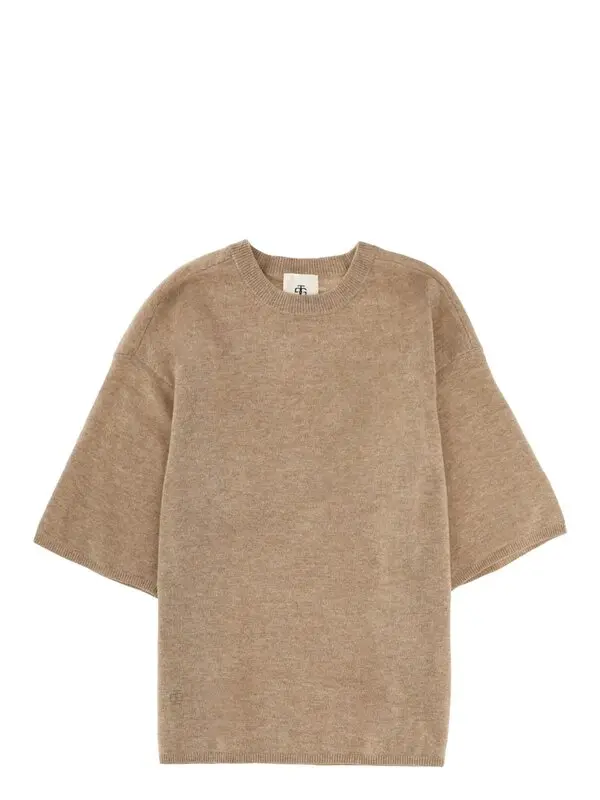 THE GARMENT Oversized Wool Cashmere T-shirt - Beige
