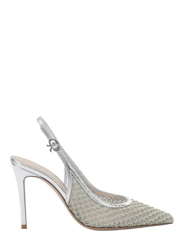 GIANVITO ROSSI Nikki 95mm Slingbacks - Silver