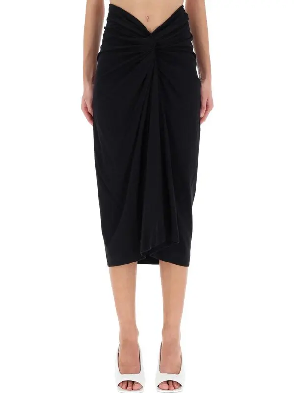 Dries Van Noten Draped Skirt - Black
