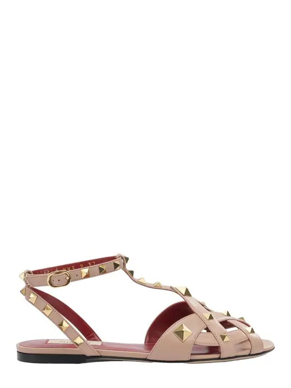 Valentino Garavani Studdy Leather Sandals - Pink