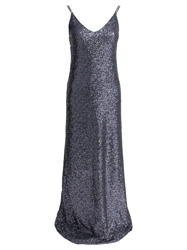 SEMPER Sequin Embellished Long Dress - Grey