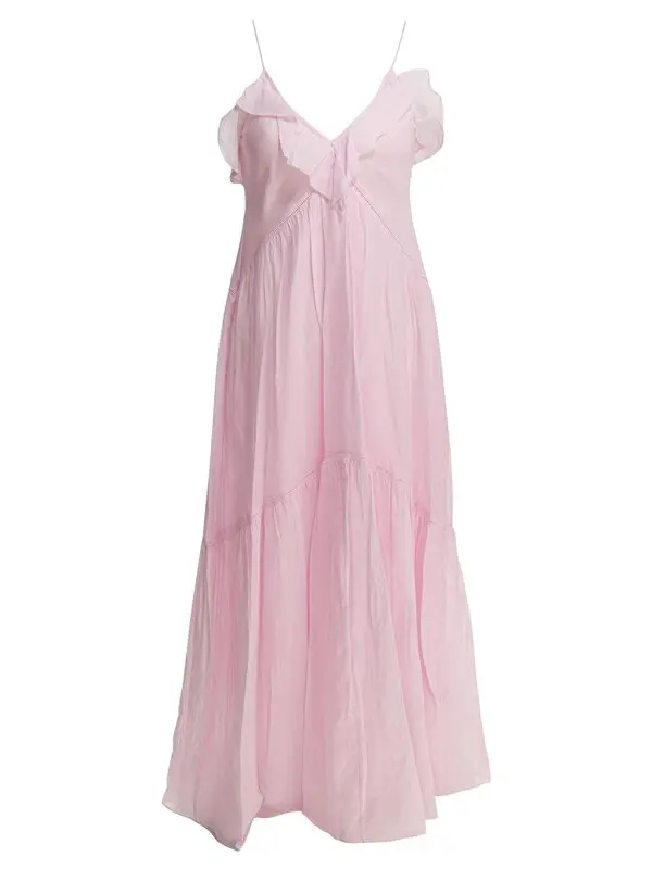 MARANT ETOILE Ruffle Maxi Dress - Pink