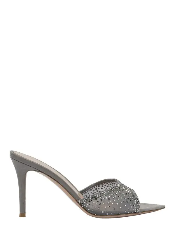 GIANVITO ROSSI Rania Mule 85 Mm - Grey