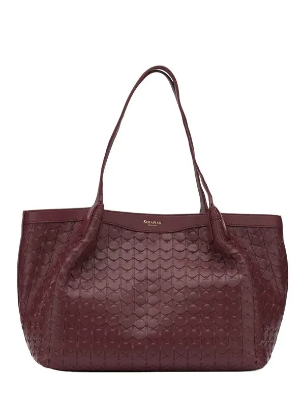 SERAPIAN Small 'secret' Shoulder Bag - Bordeaux