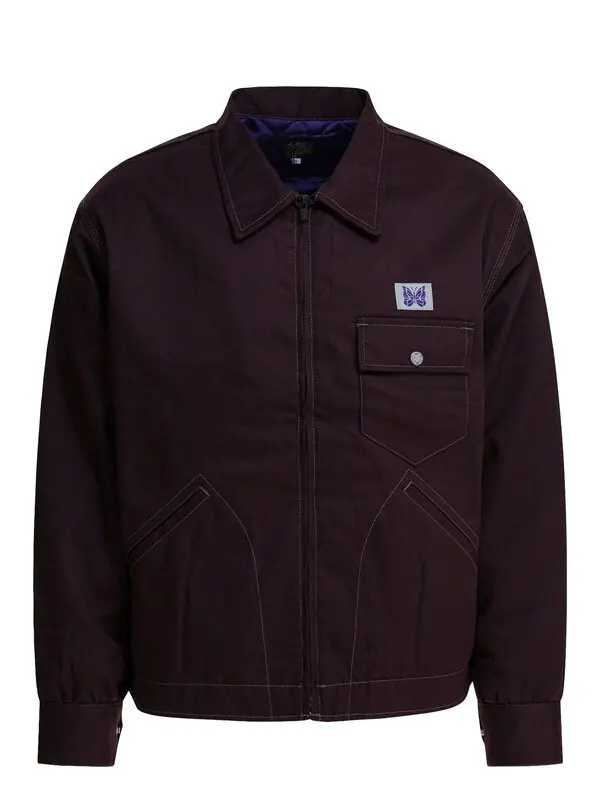 Needles Pe/c Twill Lightweight Jacket - Bordeaux