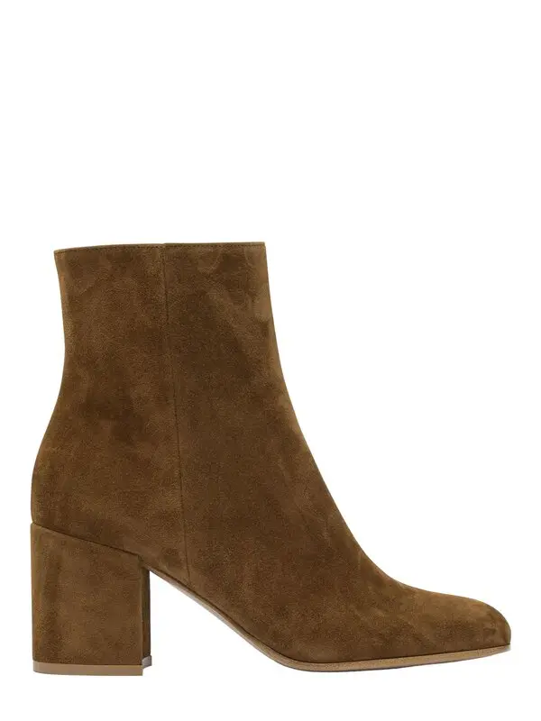 GIANVITO ROSSI Joelle 70mm Zippered Ankle Boots - Brown
