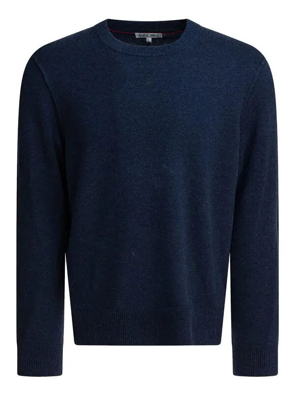 ALEX MILL Reverse Seam Sweater - Blue