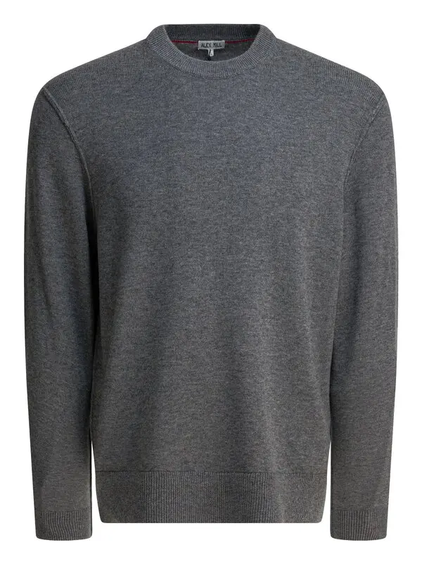 ALEX MILL Reverse Seam Sweater - Grey