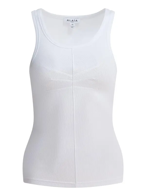 Alaïa Cotton Jersey Tank Top - White