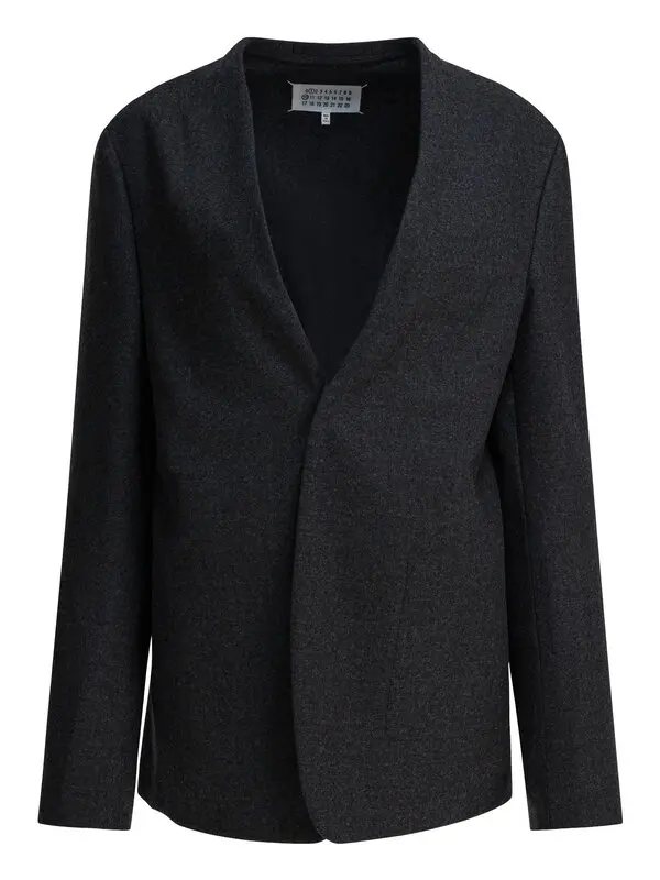 MAISON MARGIELA Virgin Wool Blazer - Grey