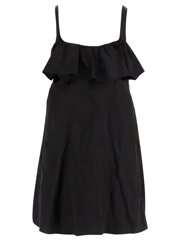 Chloé Mini Dress In Technical Satin - Black
