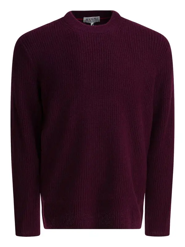 ALEX MILL Jordan Crewneck Sweater - Bordeaux