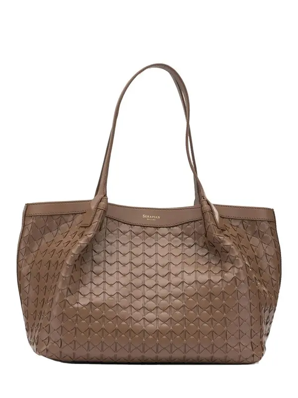 SERAPIAN Small 'secret' Shoulder Bag - Brown
