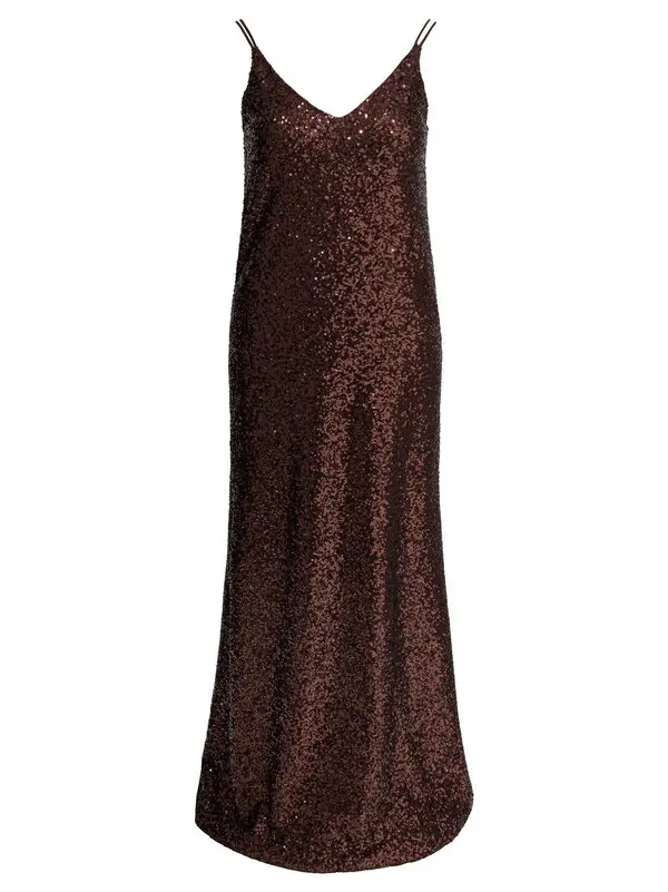 SEMPER Sequin Maxi Dress - Brown