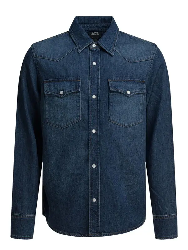 A.p.c. Western Denim Shirt - Blue